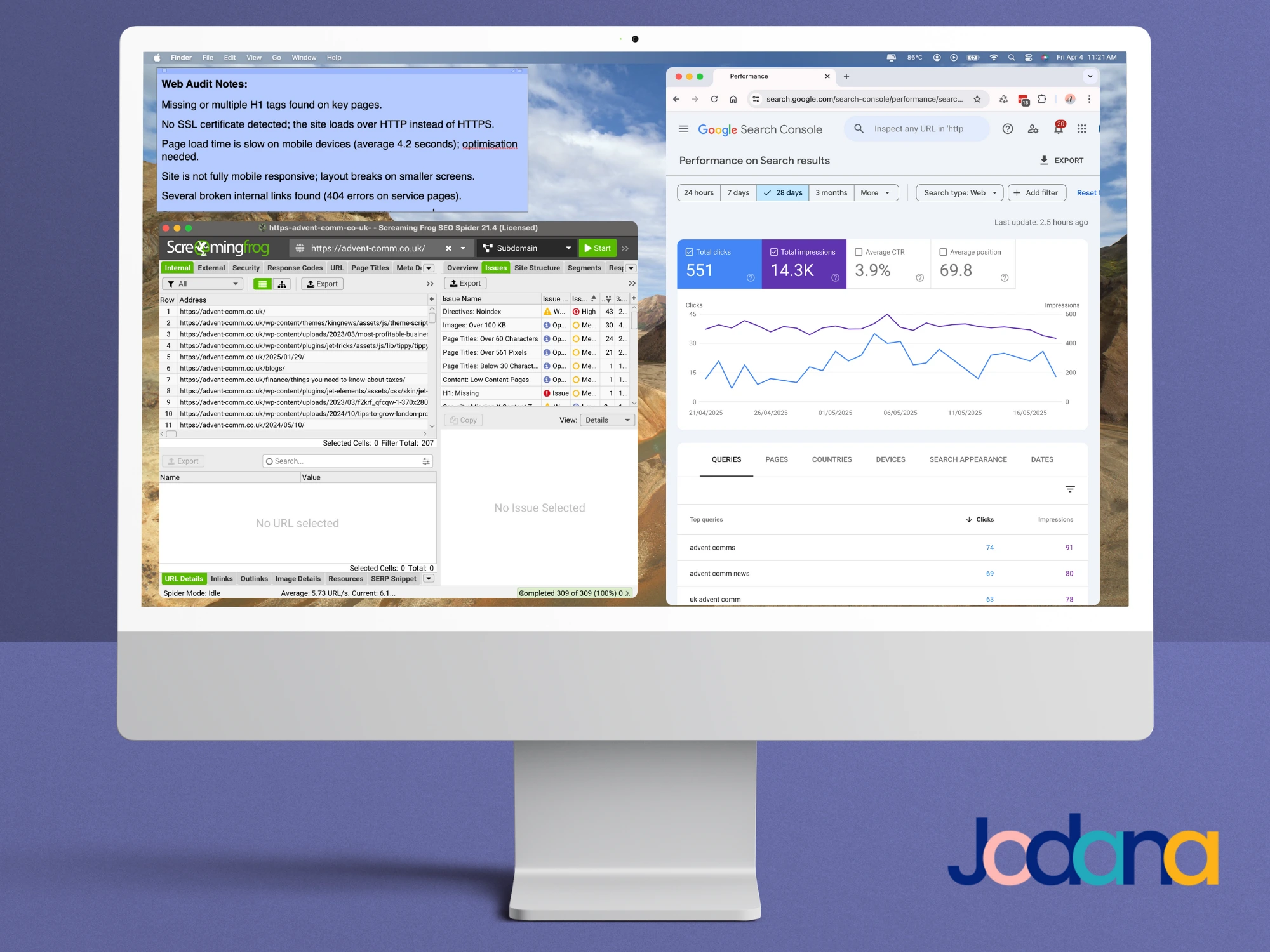 Website Audit, Tracking Setup & Fixes Service | Jodana